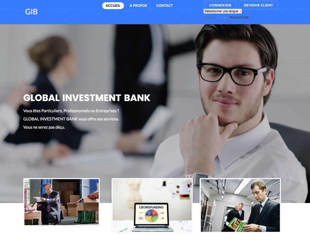 Avis sur global-investment-bank.com : c'est une arnaque!